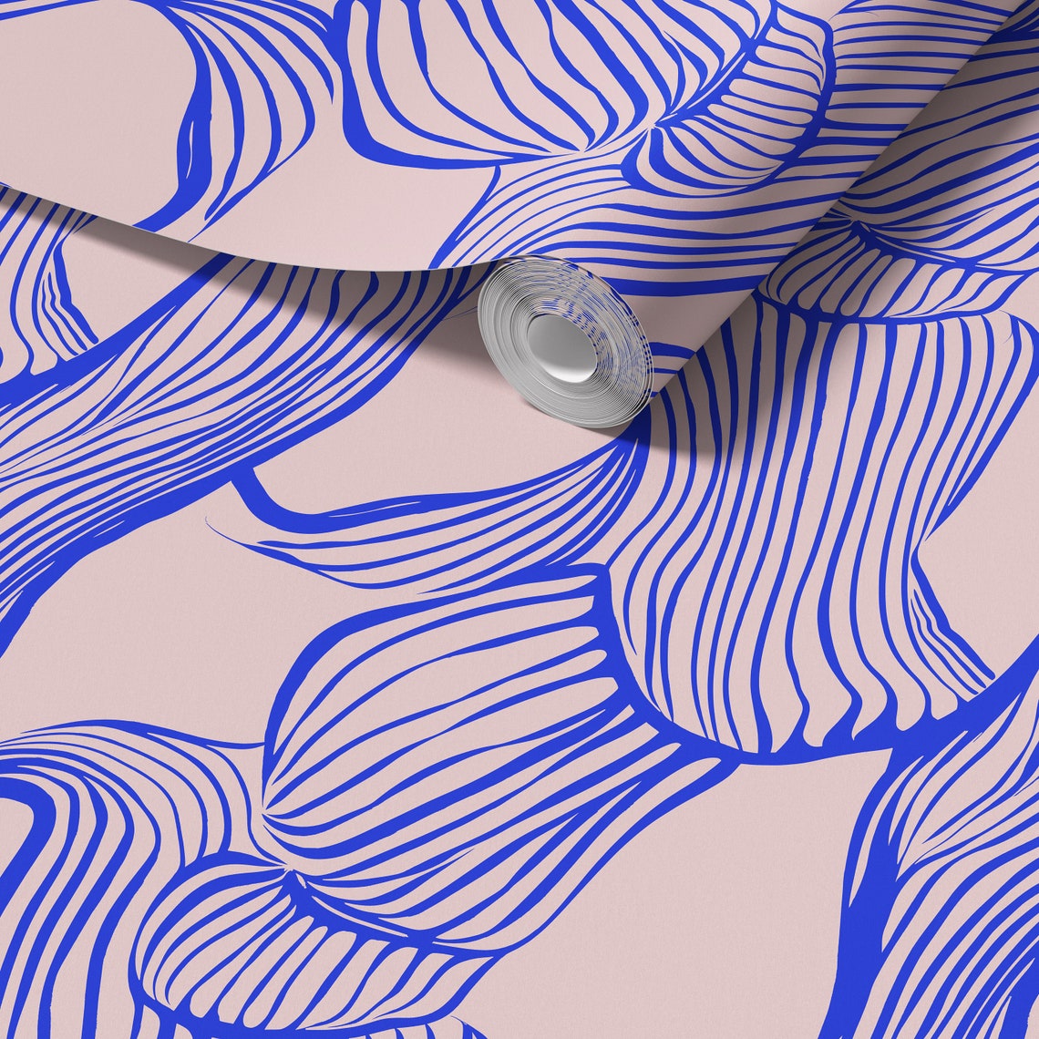 Violet Waves Wallpaper, Wall Covering, Art, Removable Self-adhesive ...