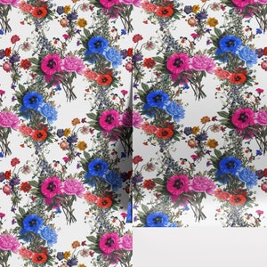 Grandmillennial Vintage Floral Wallpaper, Wall Covering Art Wallpaper ...