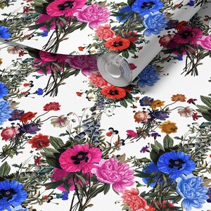Grandmillennial Vintage Floral Wallpaper, Wall Covering Art Wallpaper ...