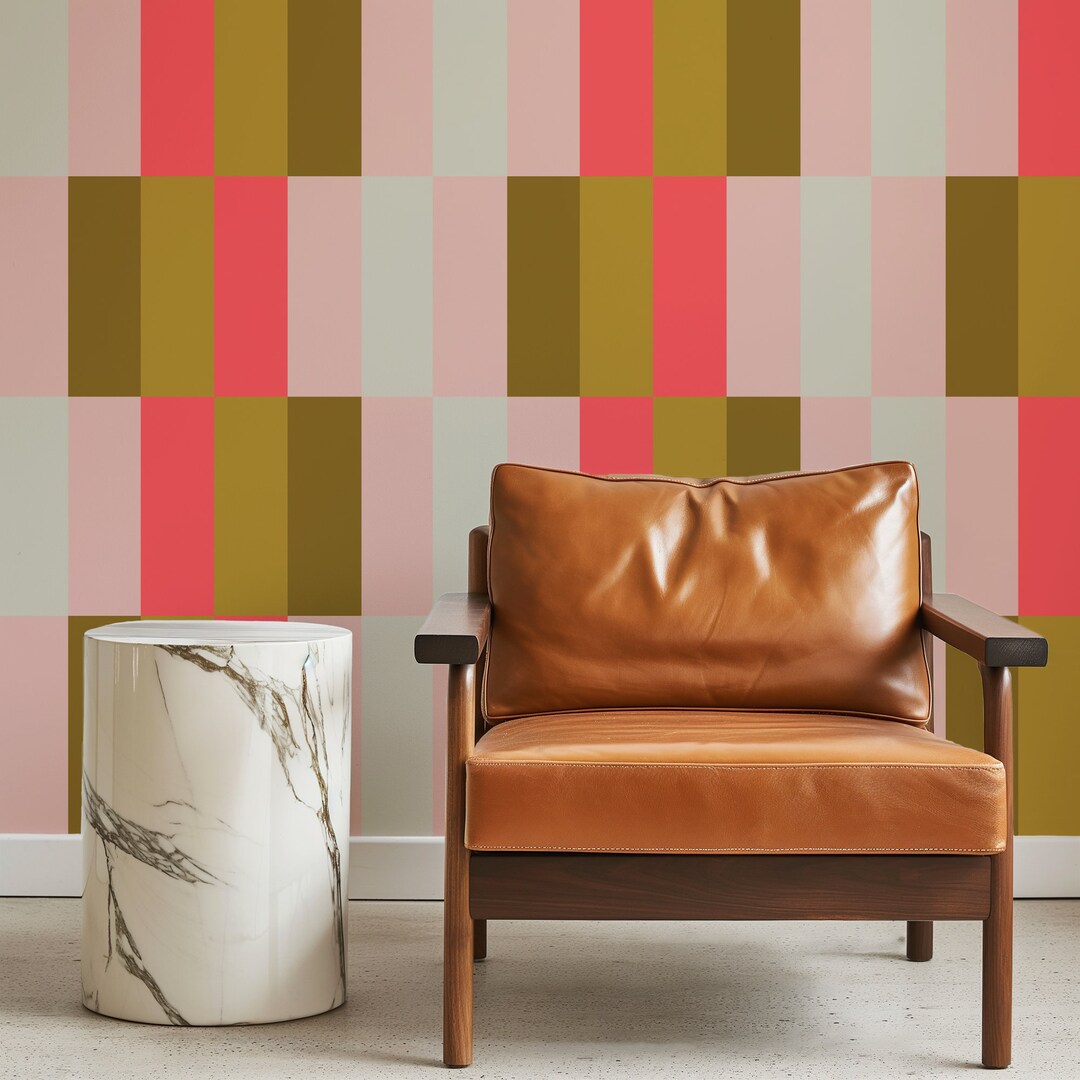 Geo Palette Colorful Wallpaper, Removable Self-adhesive Wallpaper, Peel ...