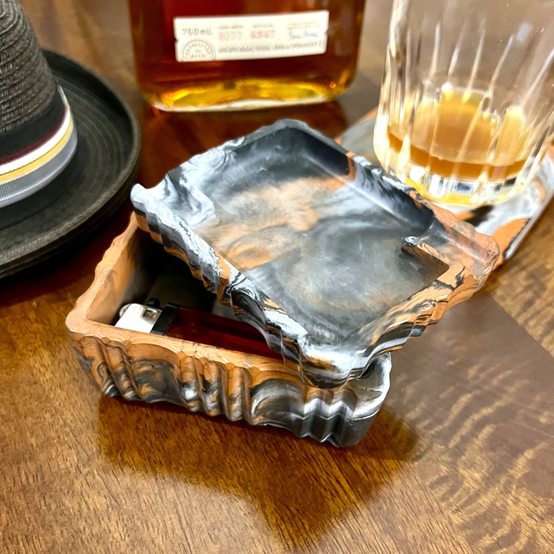 Concrete Stash Box With Ashtray Lid, Weed Gifts for Smokers, Stoner ...