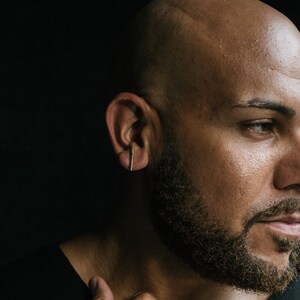 Men's Earrings Bar Earrings Men's Jewelry Sterling Silver Earrings Stud ...