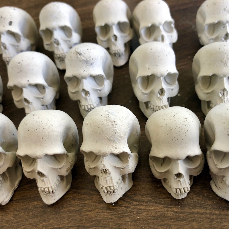 Concrete Skull - Etsy