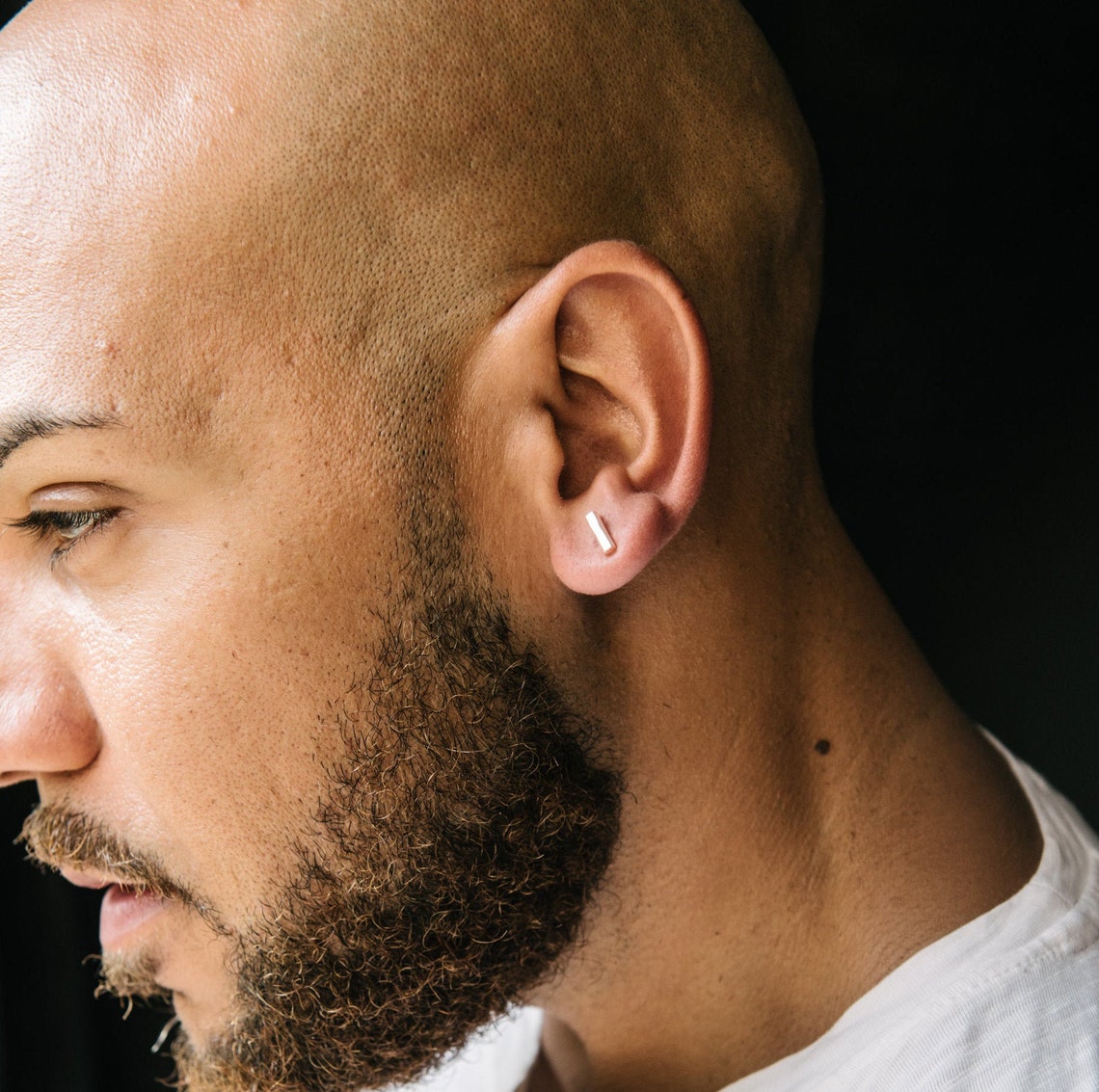 Men's Earrings Bar Earrings Men's Jewelry Sterling | Etsy