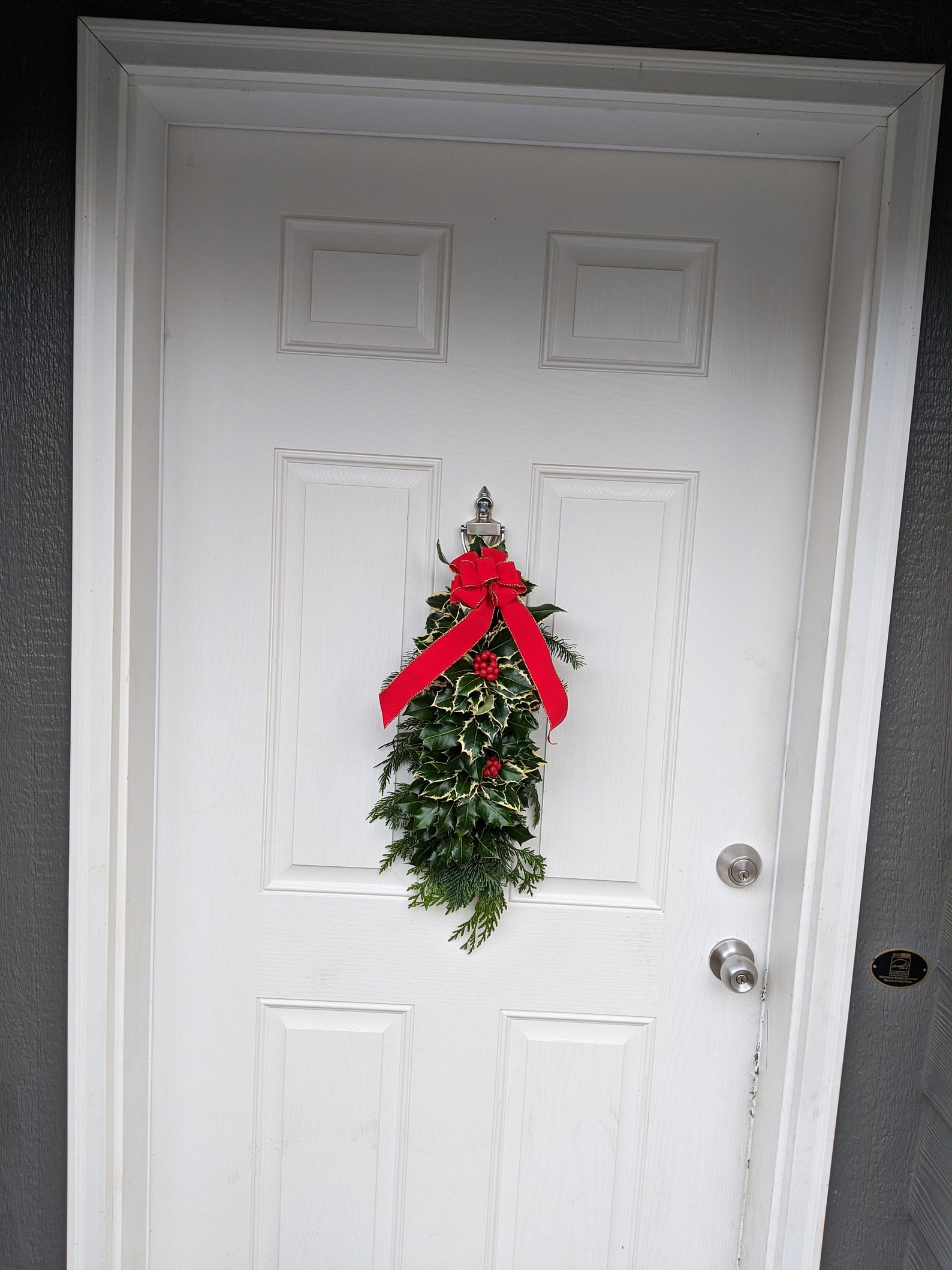 Fresh Evergreen & Holly Swag - Etsy