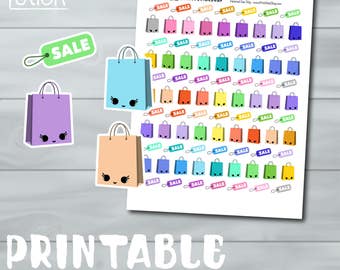 Happy Errand Day Write-in Square Reminder Tracker Cute Kawaii Planner ...