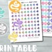 Kawaii TV Planner Stickers PRINTABLE Keep track of your | Etsy