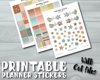 Purple Planner Stickers Printable Sheets Happy Planner | Etsy