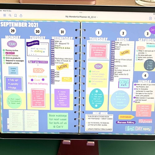 Undated Ipad Planner Bundle for Goodnotes or Notability All - Etsy