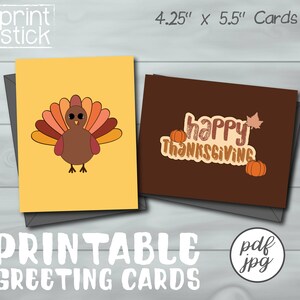 Thanksgiving Card - Printable Greeting Card 4.25"x5.5" - Fall Cards - Etsy