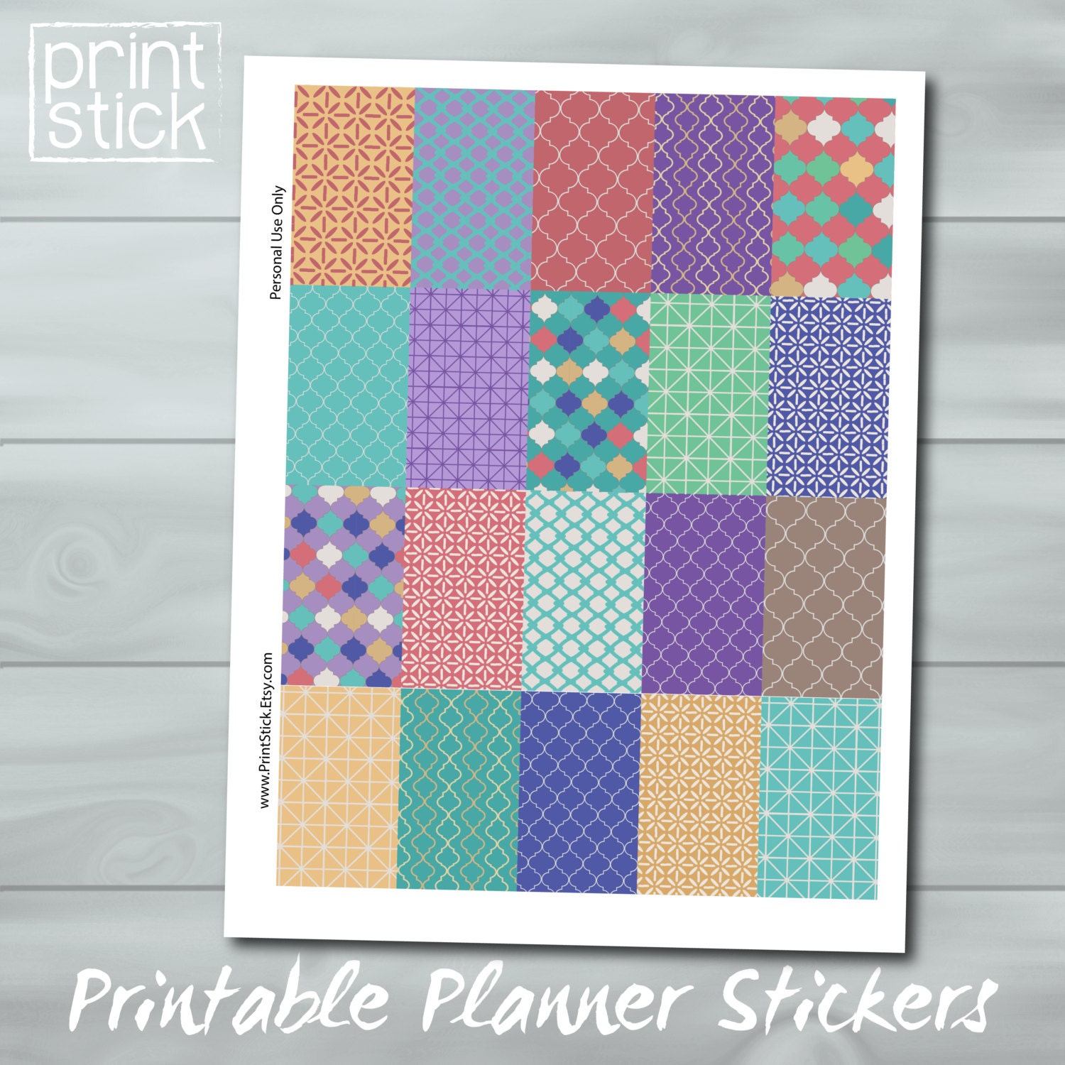 Happy Planner Stickers Printable Sheet Boxes Fit the Happy | Etsy