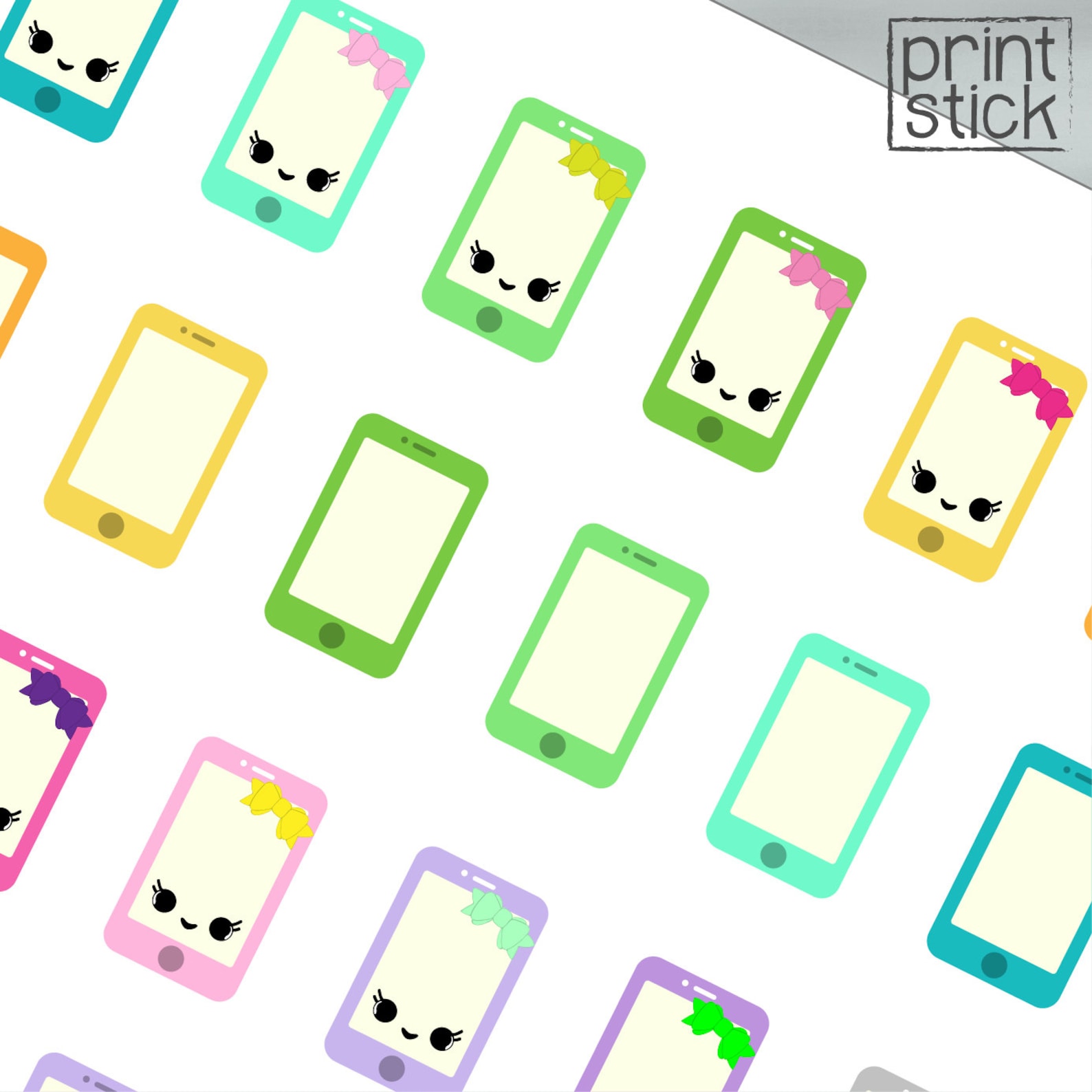 Kawaii Phone Planner Stickers PRINTABLE Iphone Planner | Etsy