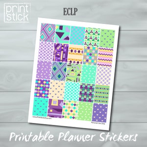 Purple Full Box Planner Stickers - PRINTABLE .jpg Sheet - Full Boxes ...