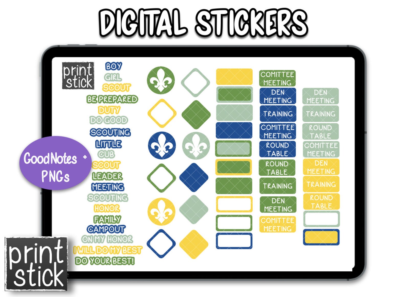 Digital Stickers Goodnotes Ipad Planner Stickers for Goodnotes - Etsy