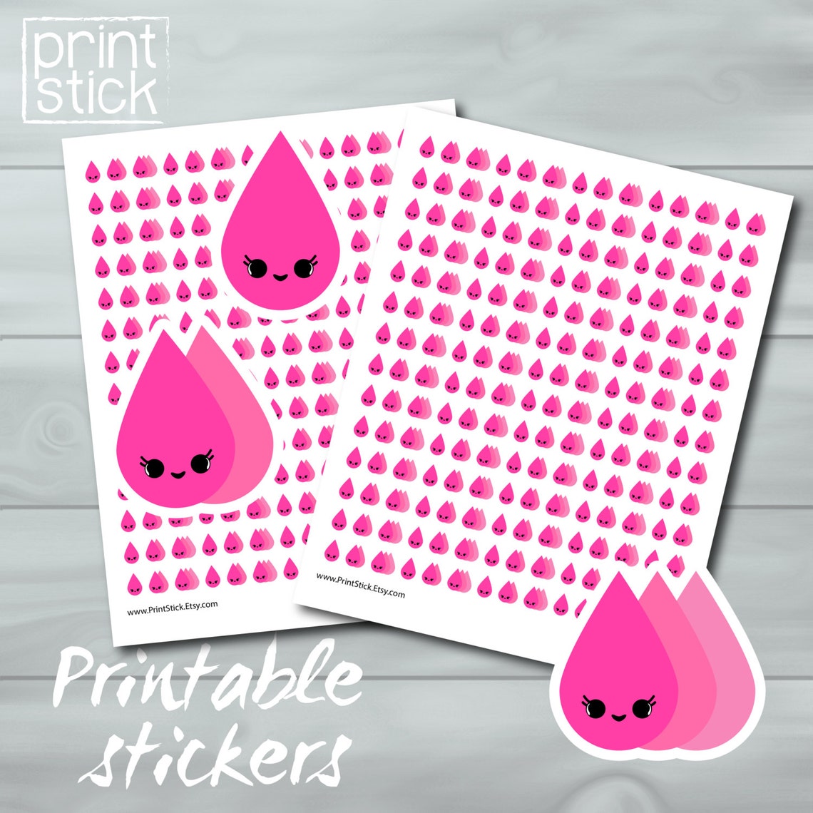 Period Planner Stickers - PRINTABLE JPG - Perfect for Your Erin Condren ...