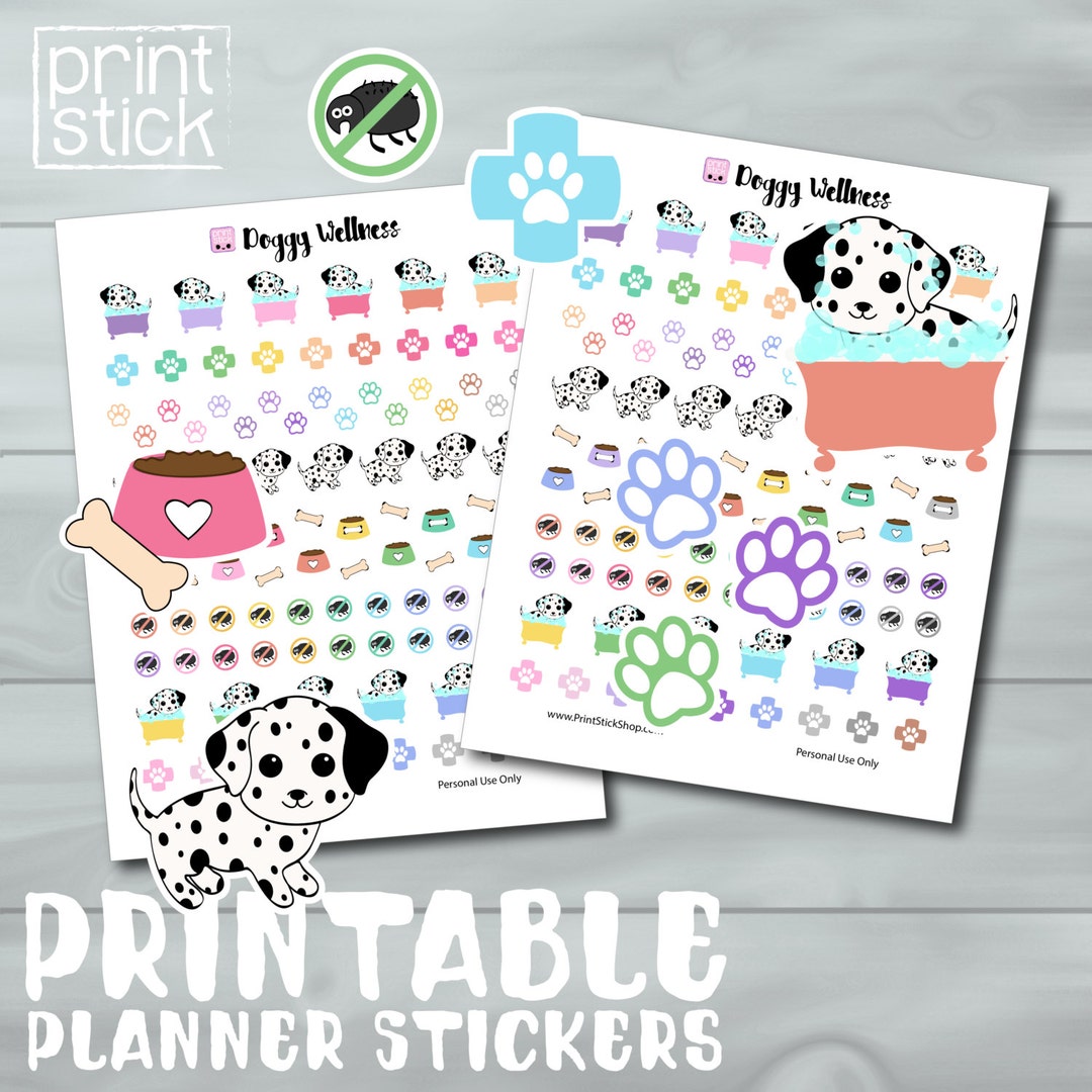Dalmatian Planner Stickers PRINTABLE Dog Health Perfect for Your Erin ...