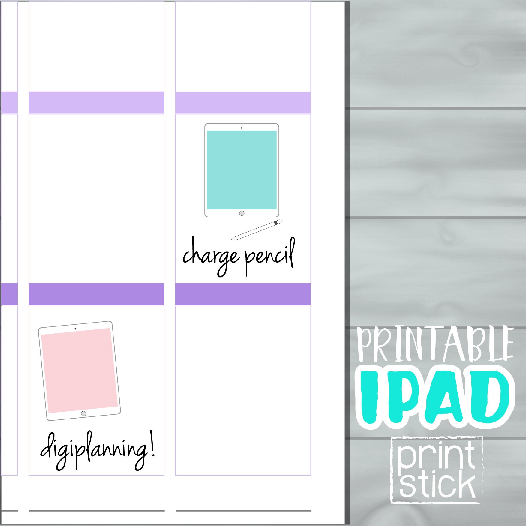 IPad Planner Stickers PRINTABLE Tablet Stickers Perfect | Etsy