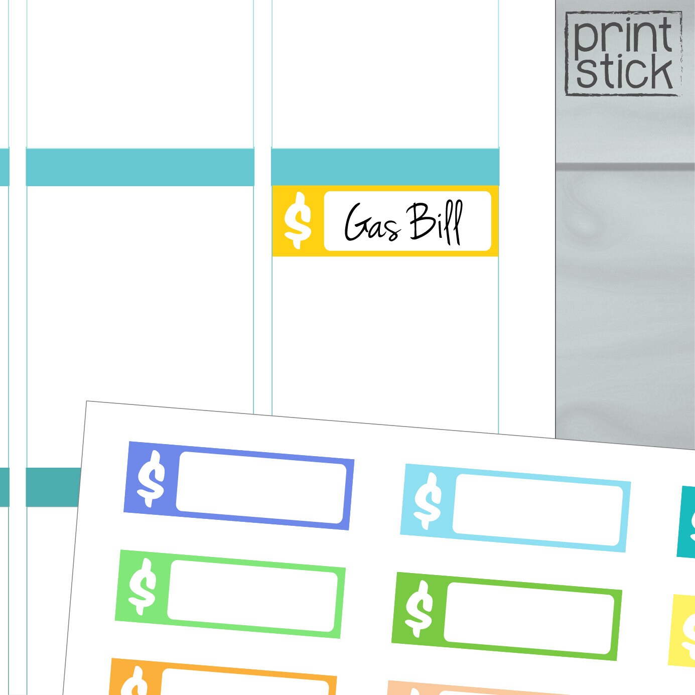 Bill Payment Stickers Finance Printable Stickers PRINTABLE | Etsy