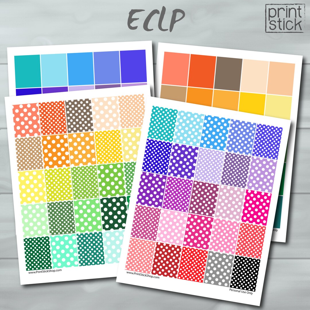 Polka Dots Full Boxes - Printable Planner Stickers for Your Erin ...