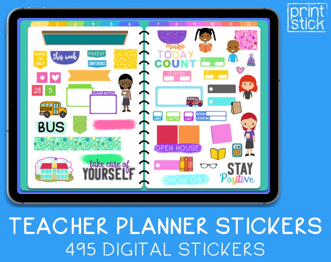 Teacher Digital Stickers Goodnotes iPad Planner Stickers for Goodnotes ...