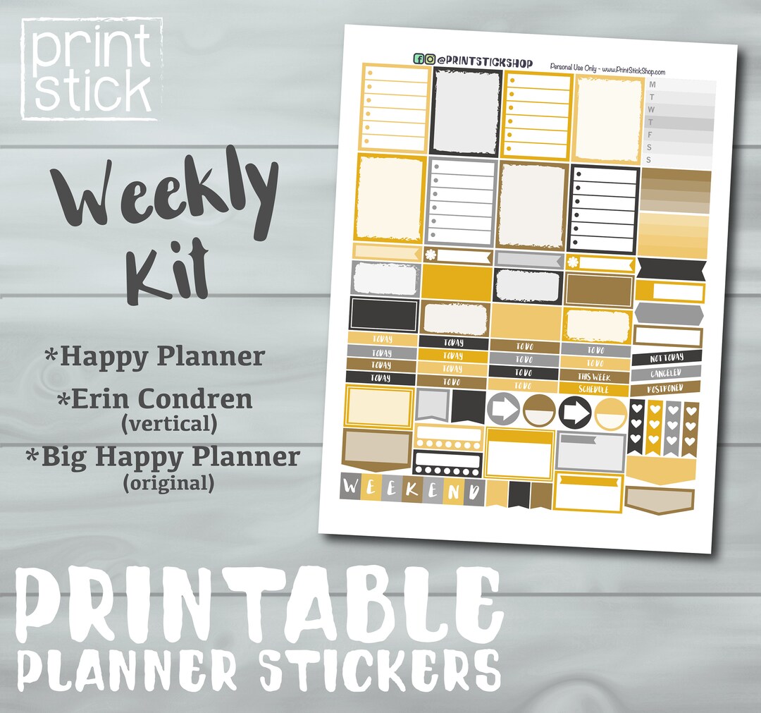 Celebration Weekly Stickers Printable Planner Stickers - for Erin ...