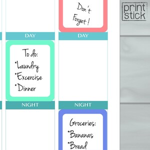 Full Box Stickers Printable Blank Boxes Perfect for Your Erin Condren ...