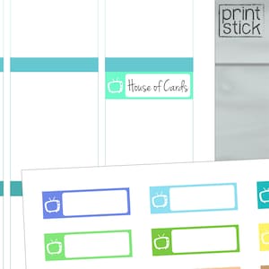 TV Planner Stickers PRINTABLE - Keep Track of Your Favorite Shows ...