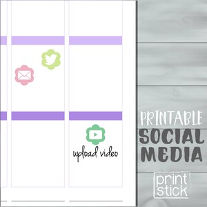 Social Media Planner Stickers - PRINTABLE - Perfect for Your Erin ...