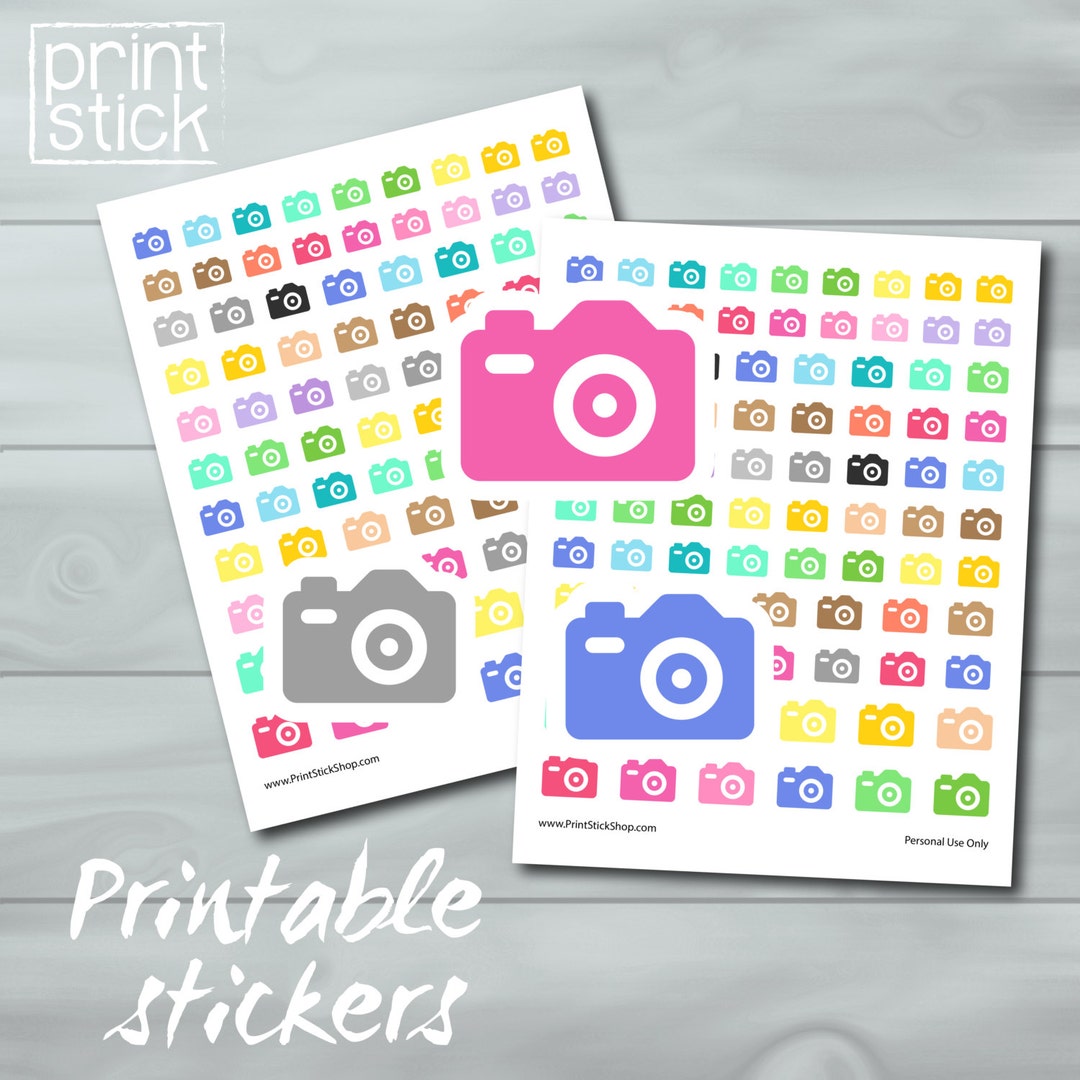 Camera Printable Stickers - Perfect for Your Erin Condren Planner or ...