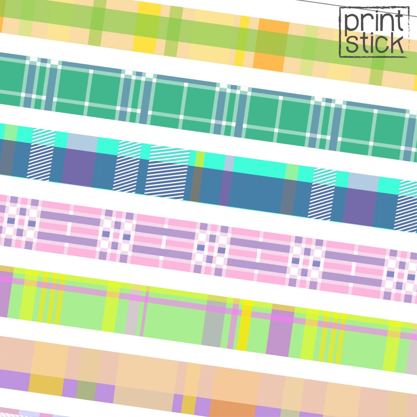Plaid Washi Tape PRINTABLE Sheet Perfect for Erin Condren | Etsy