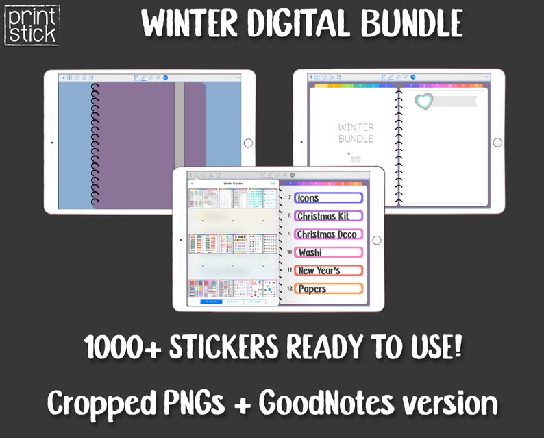 Goodnotes Digital Planner Stickers PNG Stickers Ipad Goodnotes - Etsy