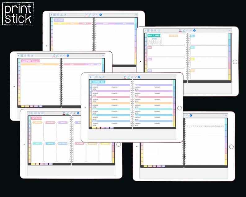 Student Planner Ipadgoodnotes UNDATED Digital Planner - Etsy