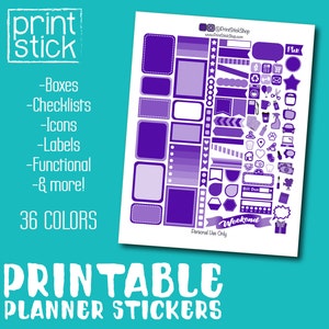 Printable Planner Stickers Bundle Printable Planner Stickers - 36 ...