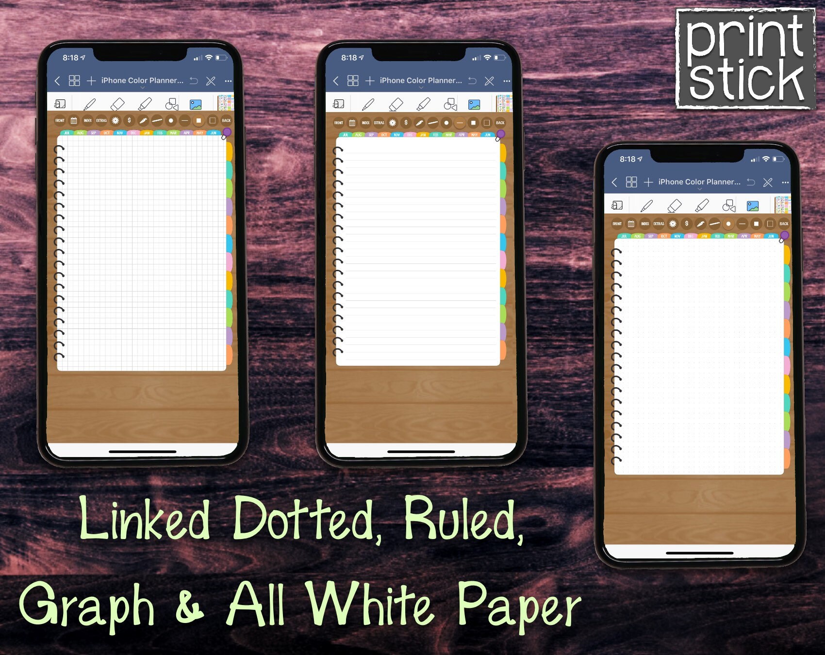 Undated iPhone Planner Mobile Digital Planner GoodNotes Apple | Etsy