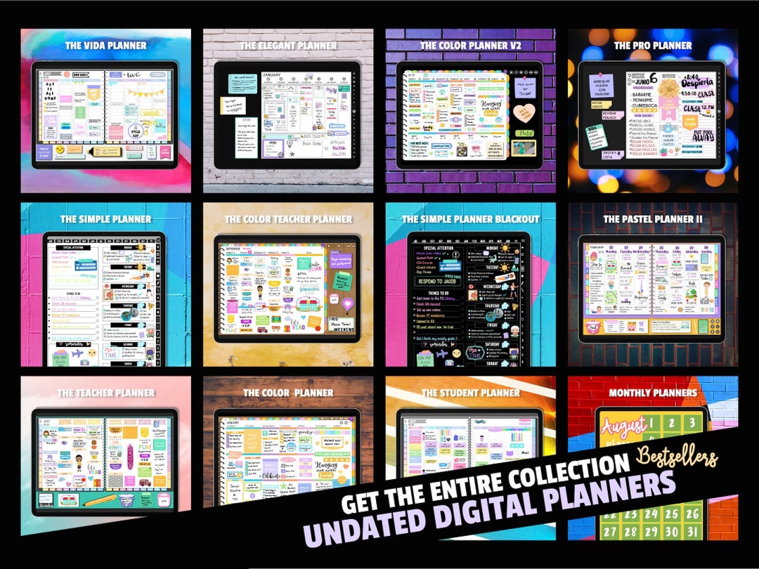 Digital Planner MEGA Bundle - Buy ALL of Printstick's UNDATED ...