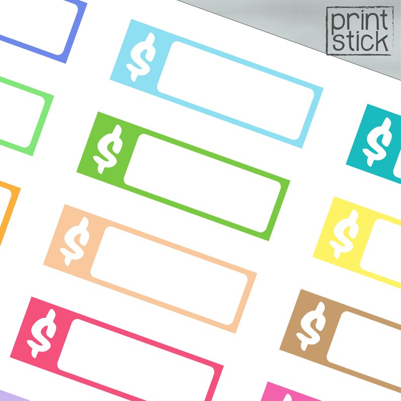 Bill Payment Stickers Finance Printable Stickers PRINTABLE - Etsy