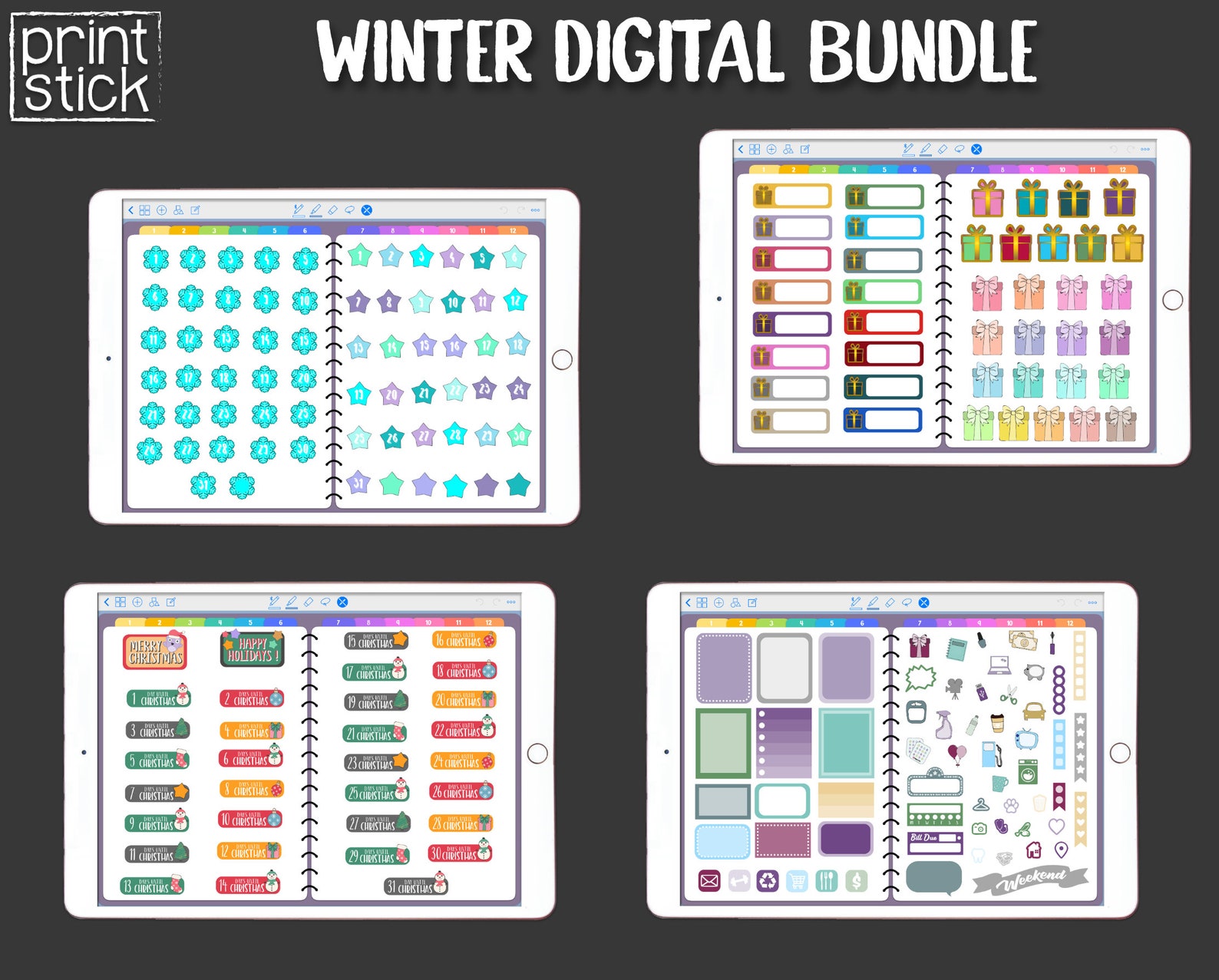 Goodnotes Digital Planner Stickers PNG Stickers Ipad Goodnotes - Etsy