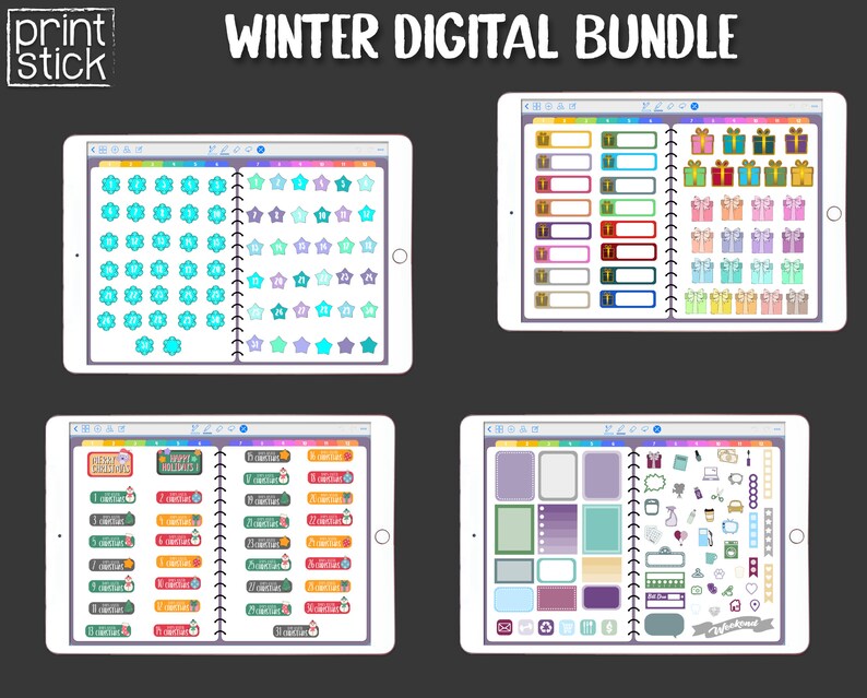 Goodnotes Digital Planner Stickers PNG Stickers Ipad Goodnotes - Etsy