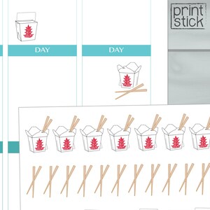 Chinese Takeaway Planner Stickers (printable JPG) - Etsy