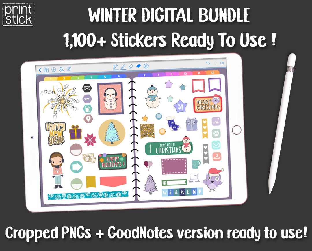 Goodnotes Digital Planner Stickers PNG Stickers iPad Goodnotes Stickers ...