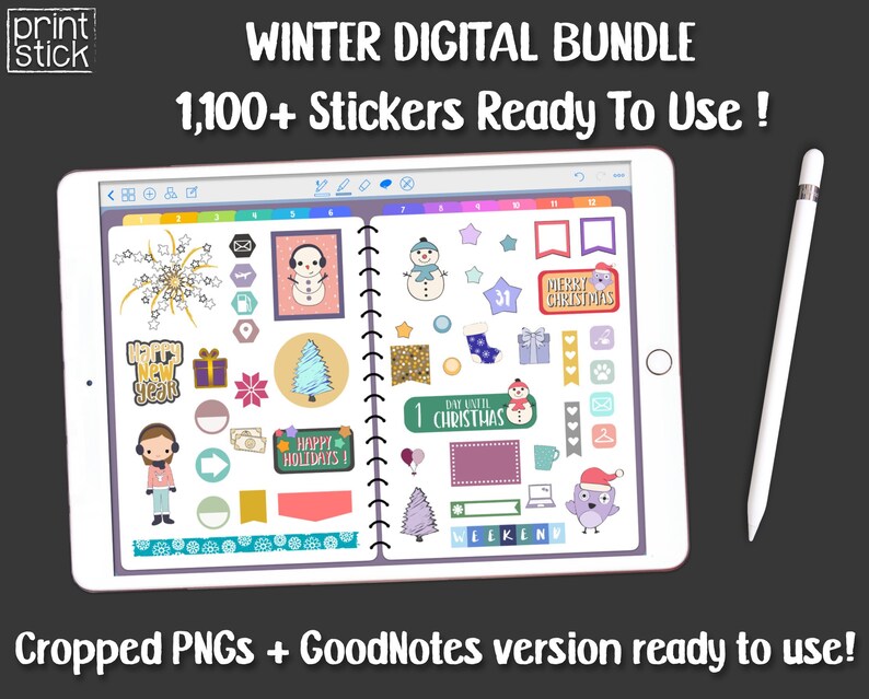 Goodnotes Digital Planner Stickers PNG Stickers Ipad Goodnotes - Etsy