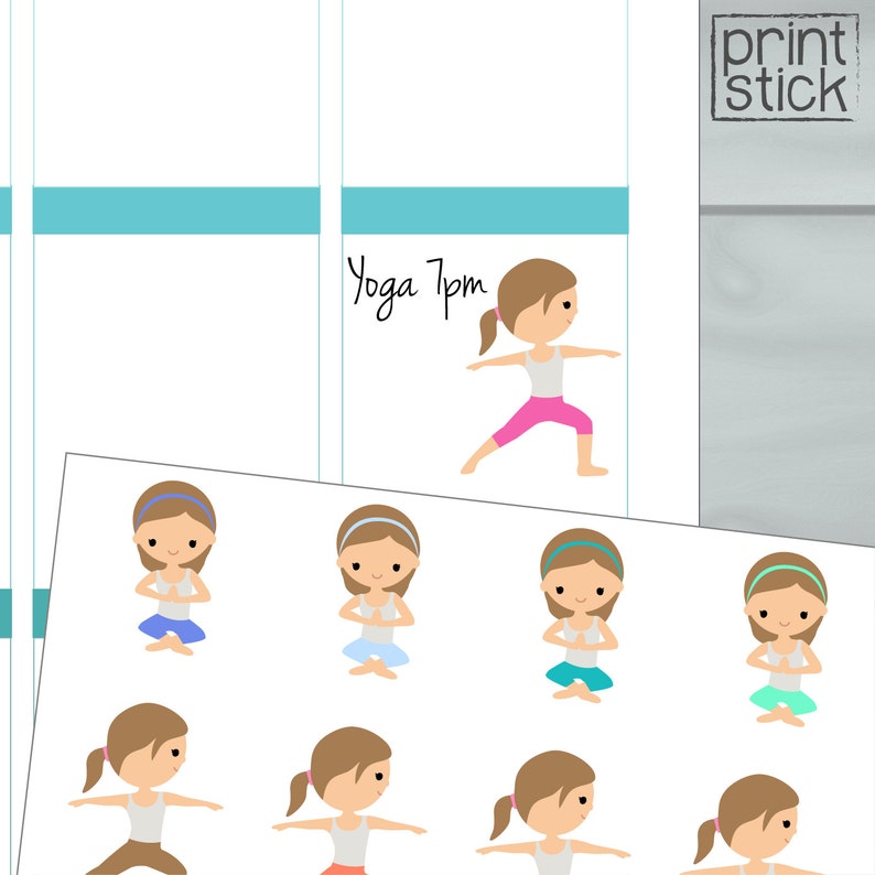 Yoga Planner Stickers PRINTABLE Meditation Perfect for - Etsy