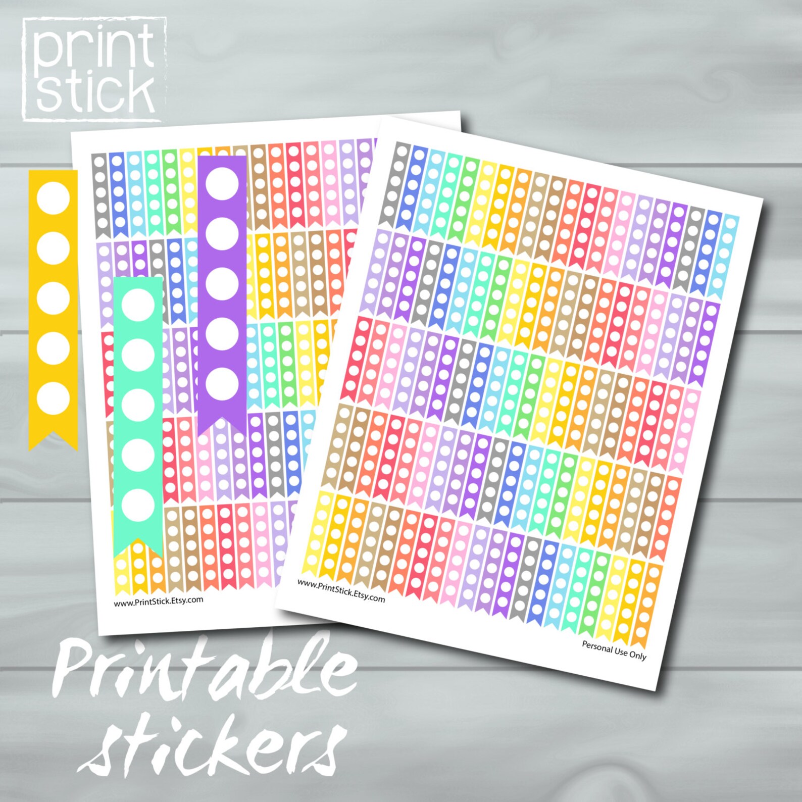 Printable Checklists PRINTABLE Stickers Checklist Flags | Etsy