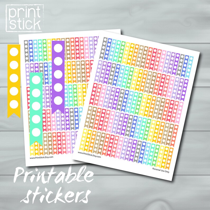 Printable Checklists PRINTABLE Stickers Checklist Flags | Etsy