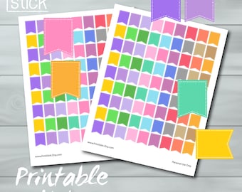 Printable Flags Rainbow Planner Stickers Perfect for Your | Etsy