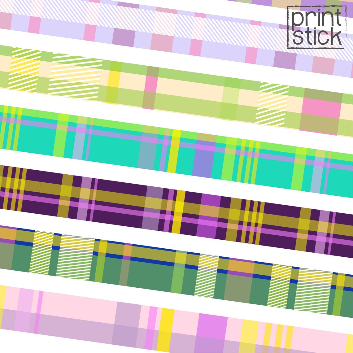 Plaid Washi Tape PRINTABLE Sheet Perfect for Erin Condren | Etsy