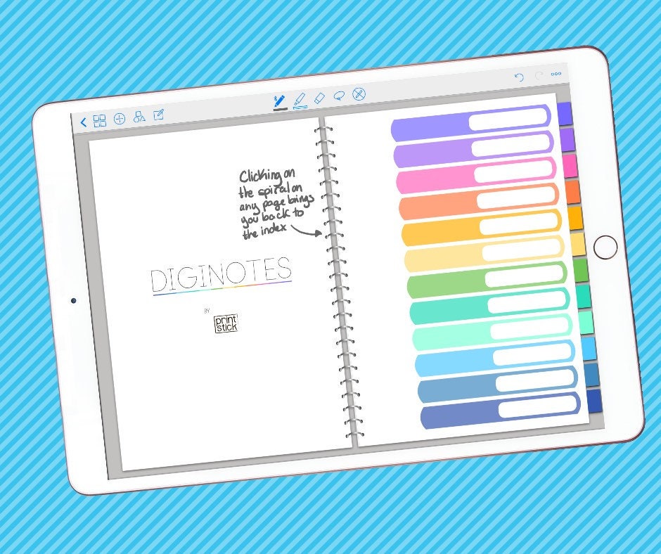 Digital Planner Goodnotes Notebook Notability Ipad College | Etsy