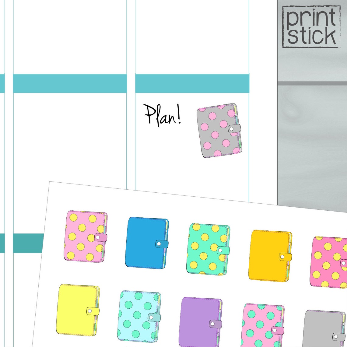Printable Planner Stickers DIGITAL JPG Perfect for Your - Etsy