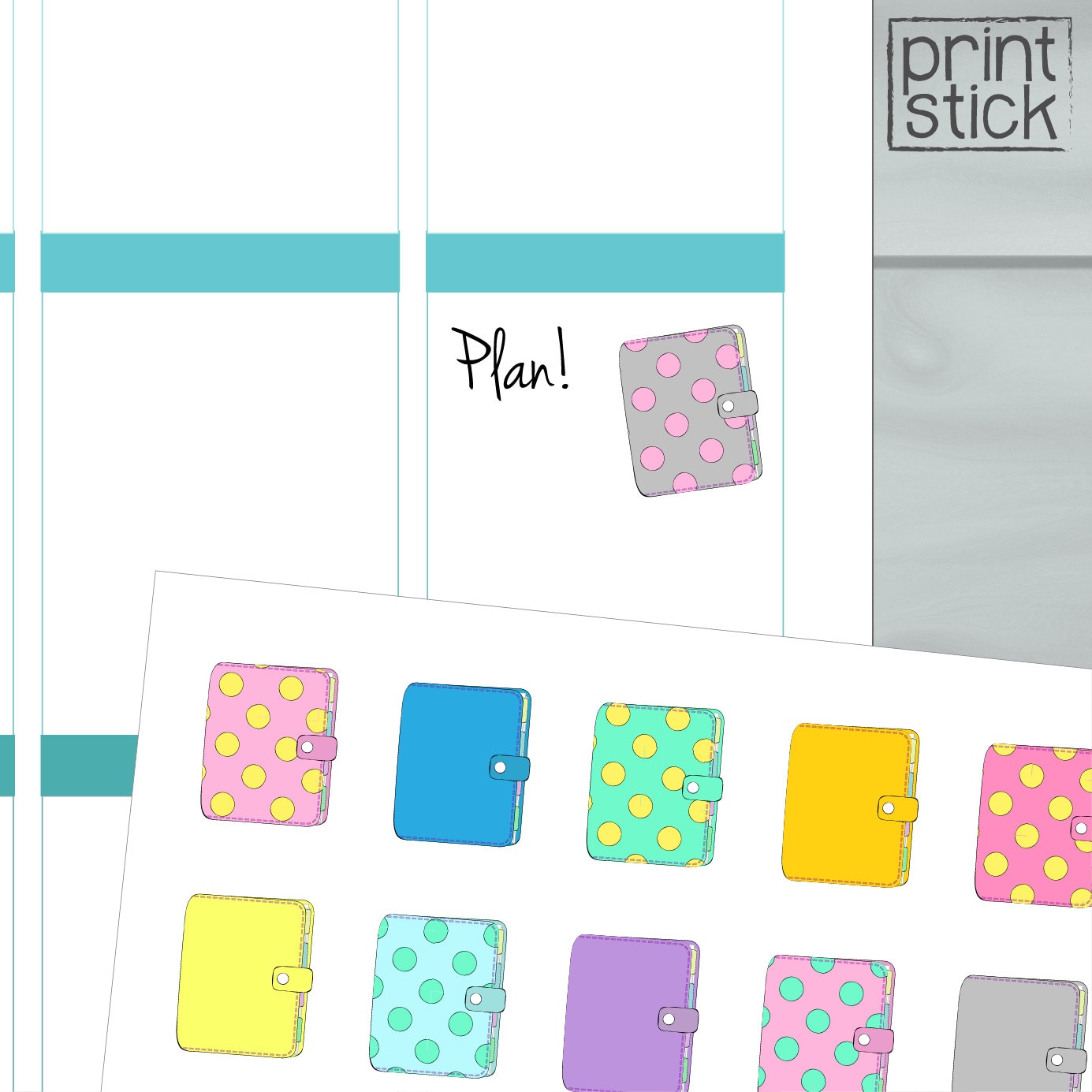 Printable Planner Stickers DIGITAL JPG Perfect for your | Etsy