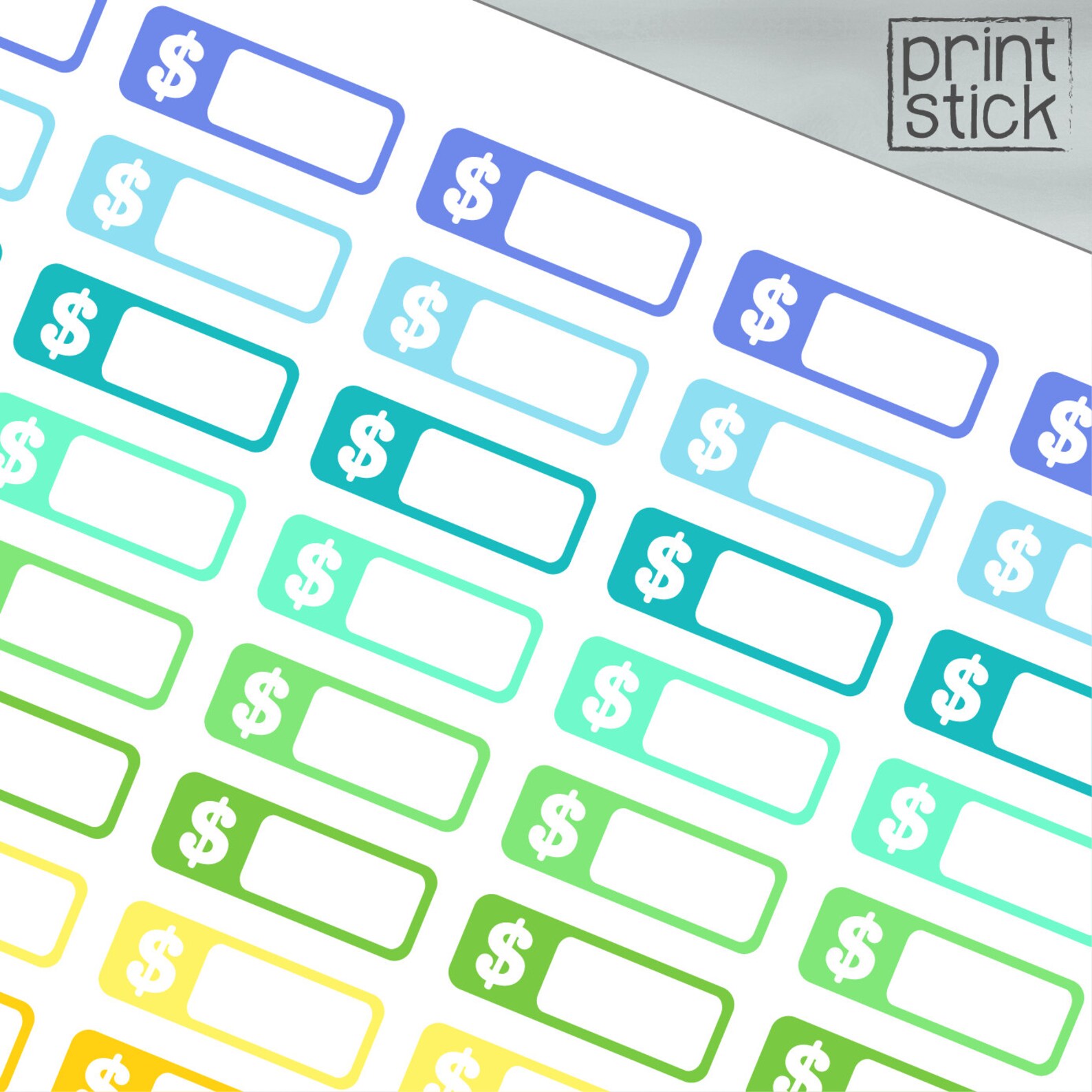 Money Stickers Finance Printable Stickers PRINTABLE JPG - Etsy